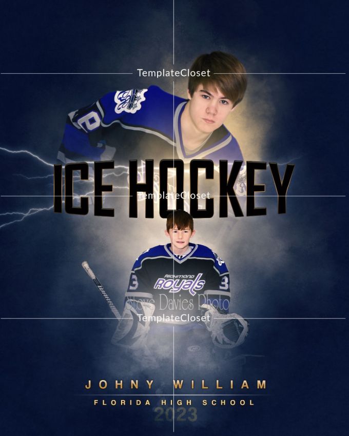 Ice Hockey Print Ready Memory Mate Template