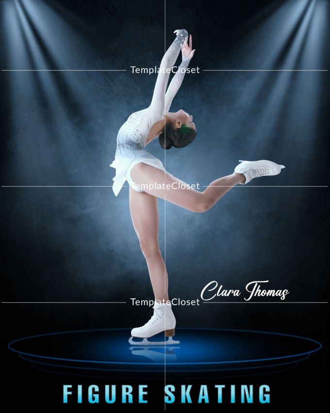 Figure Skating Enliven Effect Photoshop Poster