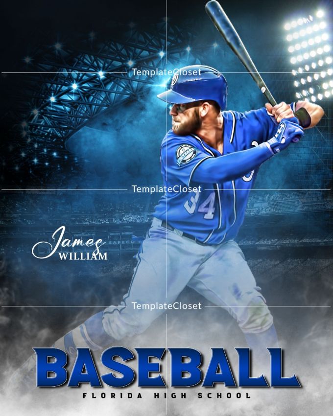 Baseball Light Effect Customized Template