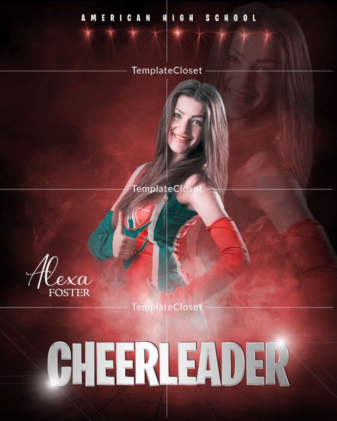 Customized Cheer Leader School Template