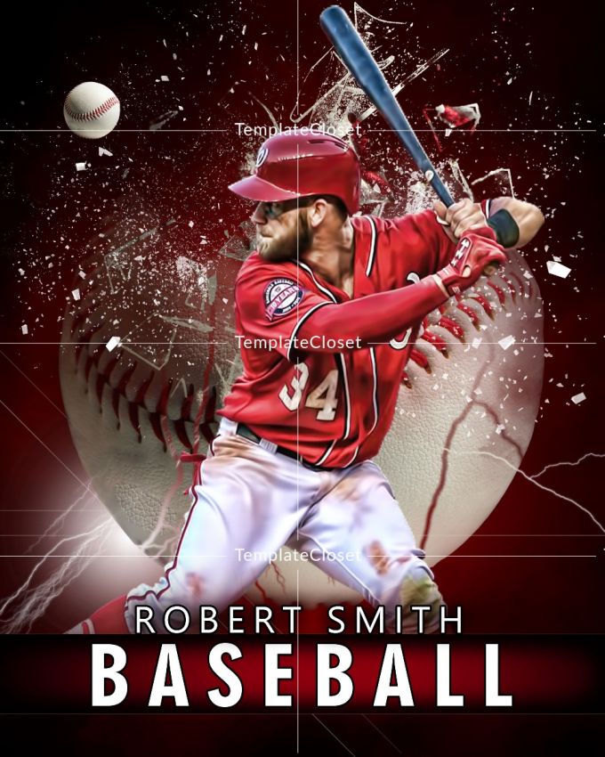 Baseball Light Effect Customized Template
