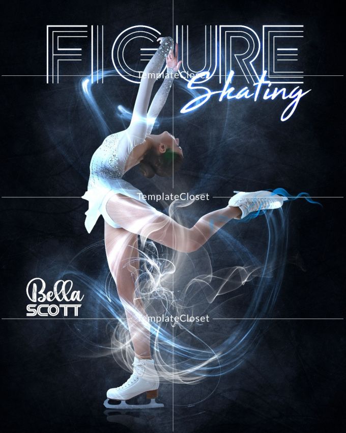Figure Skating Enliven Effect Photoshop Poster