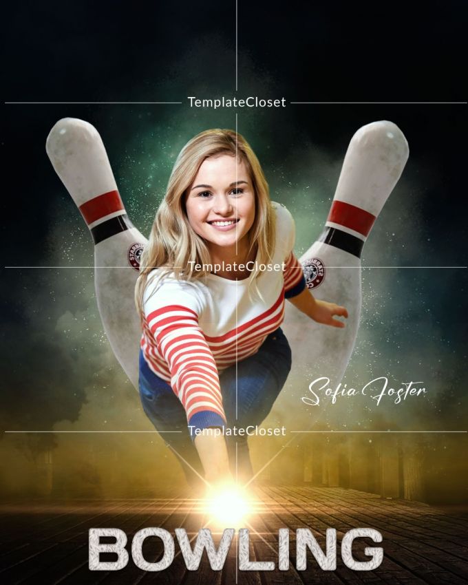 Bowling Photoshop Photography Template