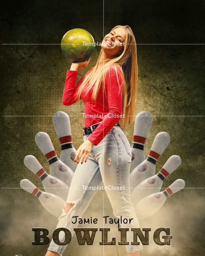 Bowling Photoshop Photography Template