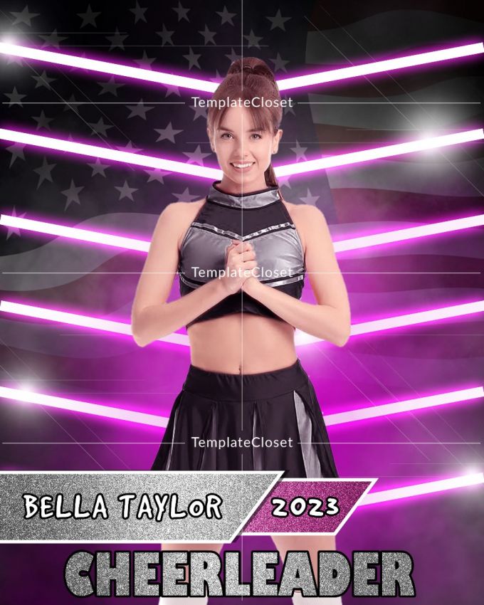 Cheerleader Light Effect Photoshop Poster