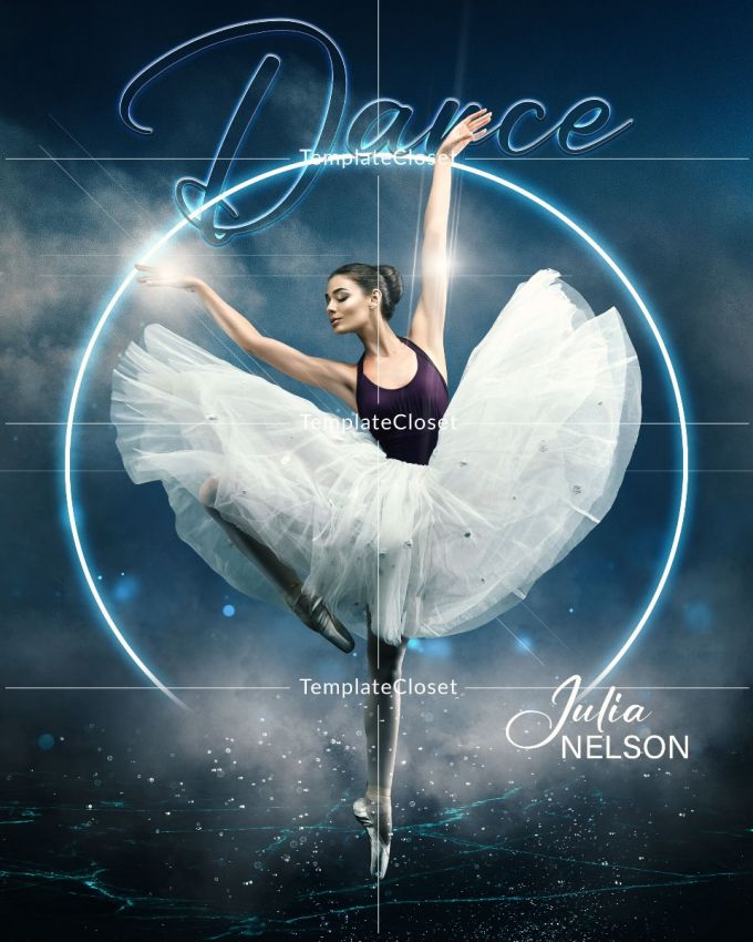 Dance Signature Effect Digital Photography Template