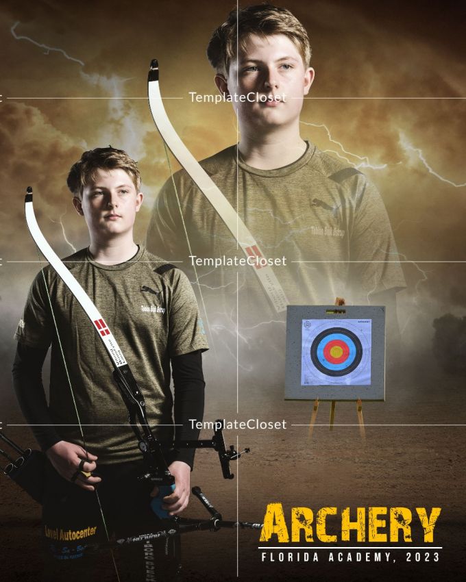Archery Memory Mate Sports Photography Template