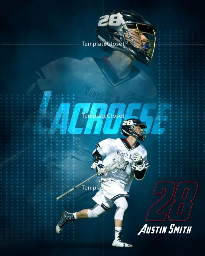 Lacrosse Memory Mate Sport Photoshop Template