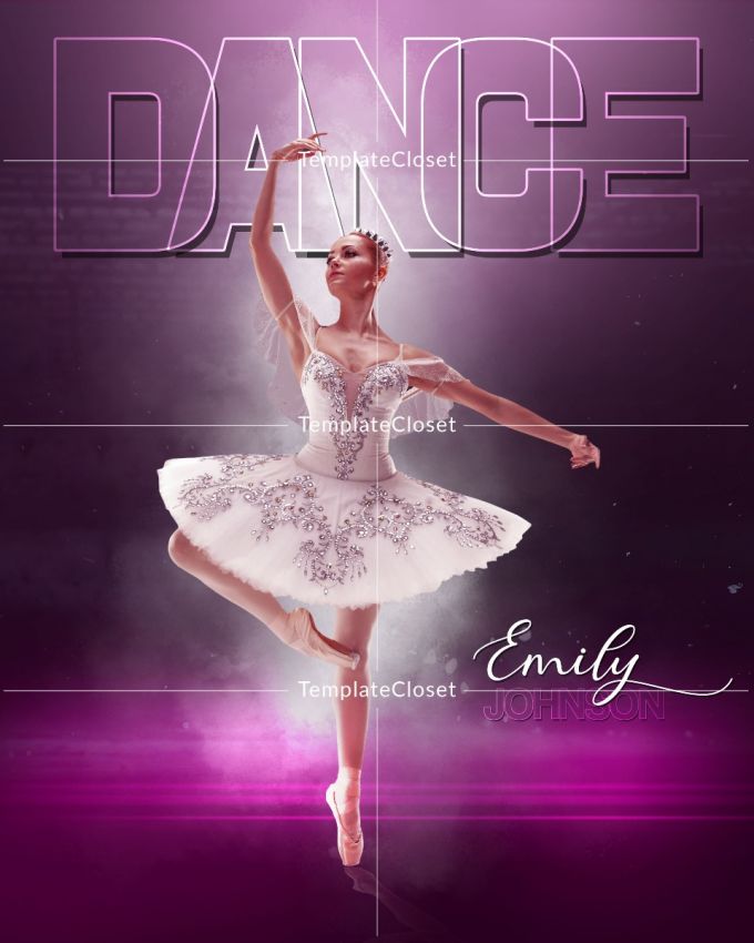 Dance Signature Effect Digital Photography Template