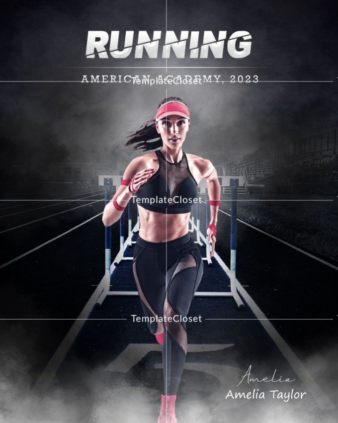 Running Enliven Effect Photoshop Template