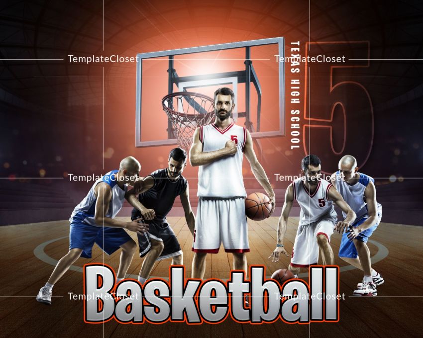 Basketball Team Activity Photography Template