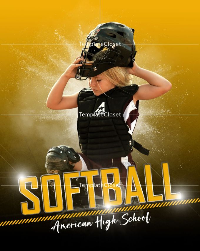Softball Photoshop Photography Template