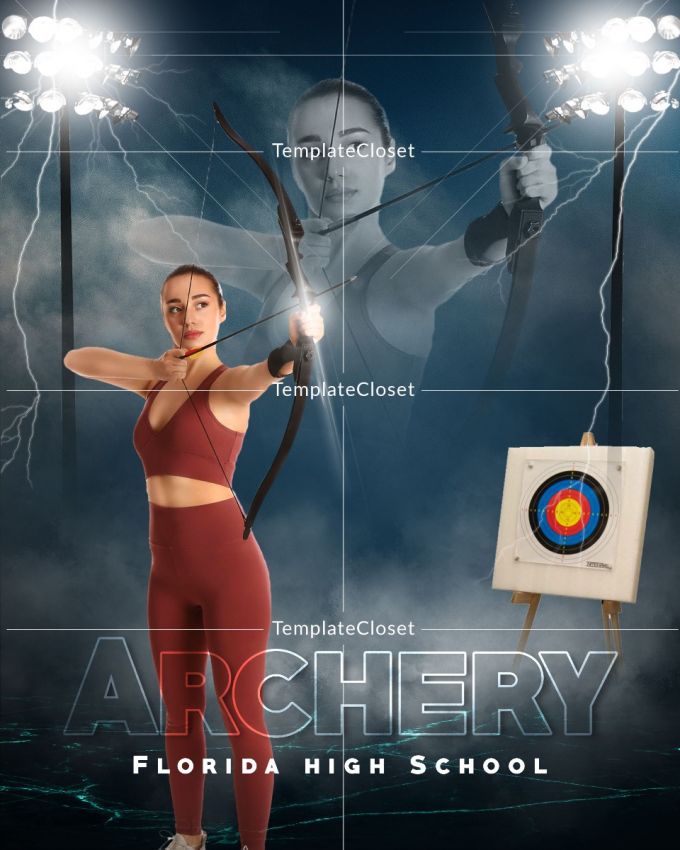 Archery Memory Mate Sports Photography Template
