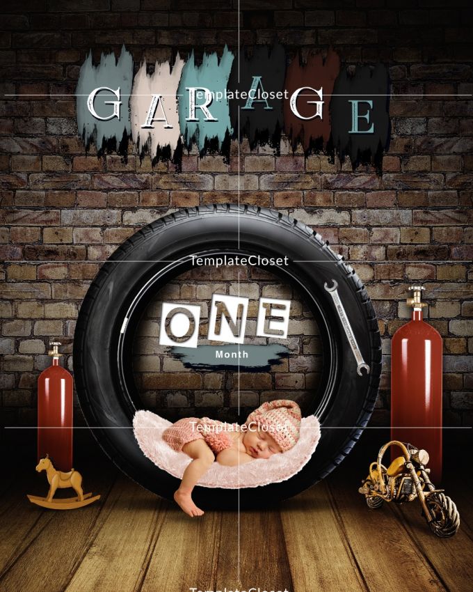 Newborn Baby Template Photography