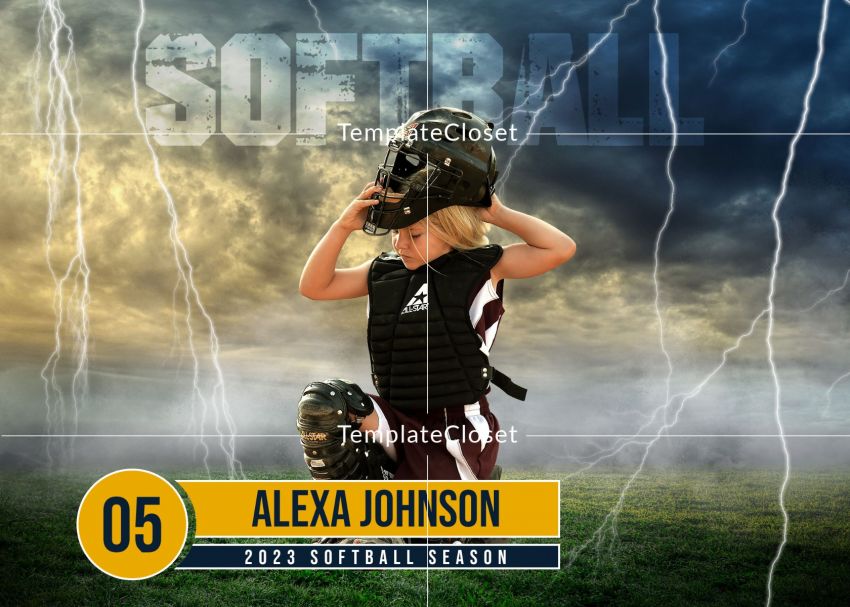 Softball Photoshop Trading Card for the Players