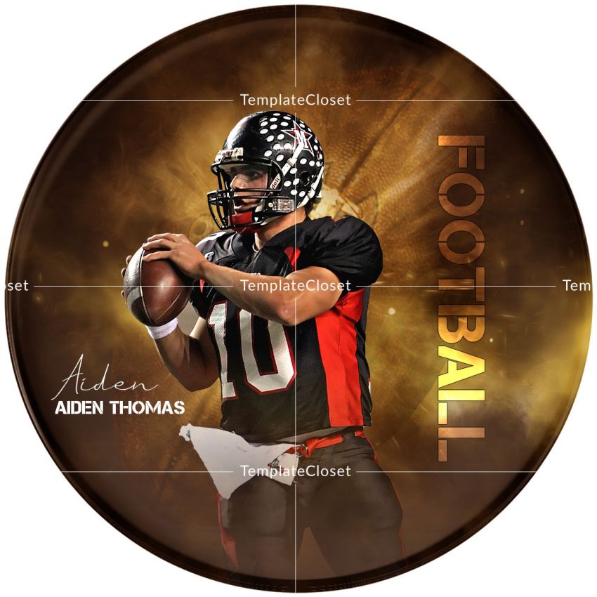 Football Photography Button, Sports Button,