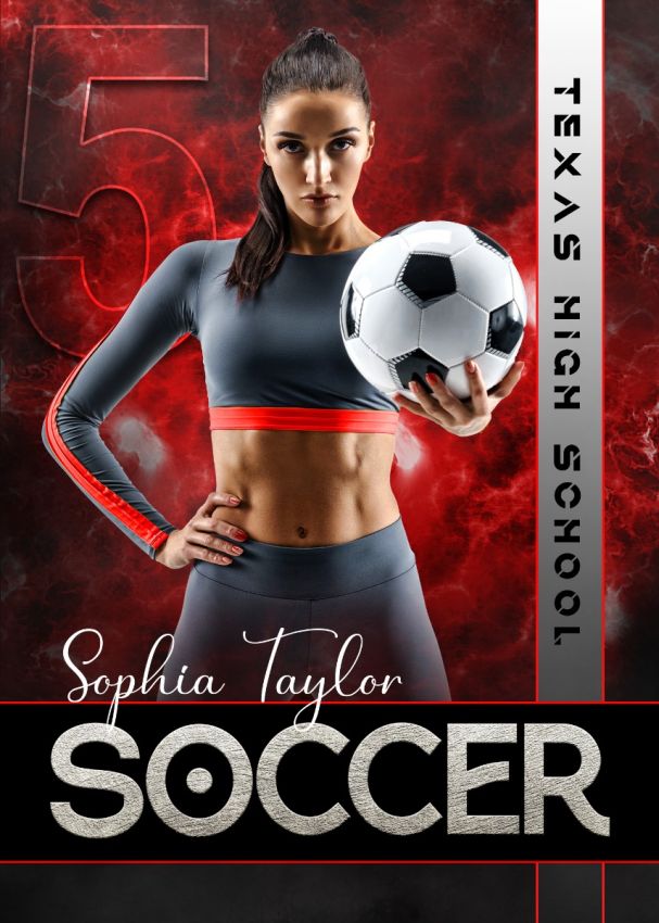 Fully Customized Soccer Card Template