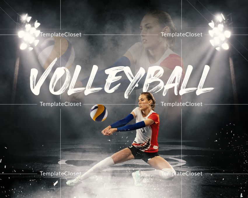 Volleyball Sports Customized Photoshop Template