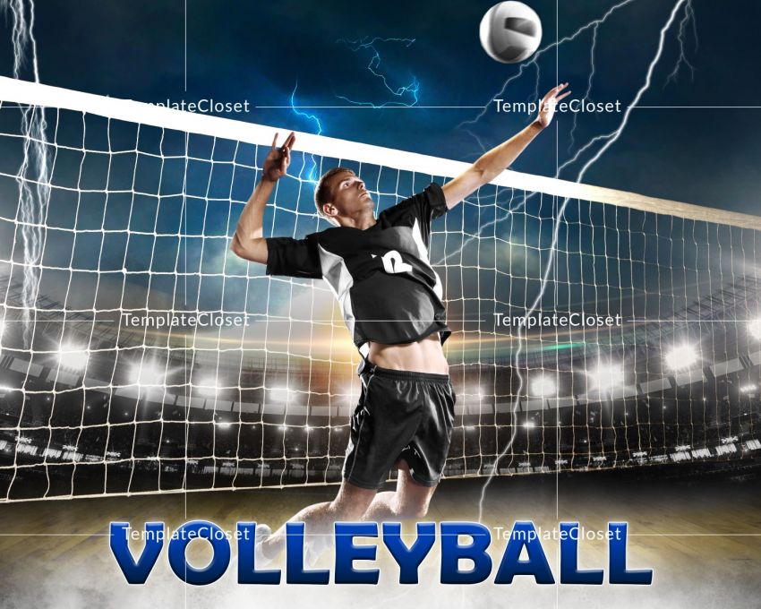 Volleyball Sports Customized Photoshop Template