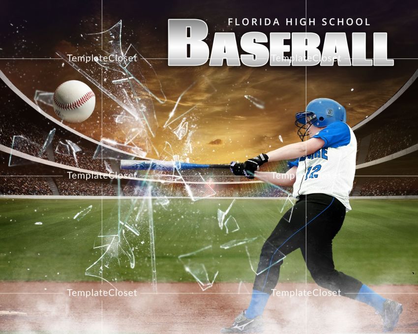 Baseball Light Effect Print Ready Digital Poster
