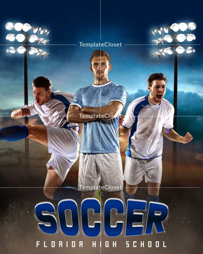 Soccer Moves Sports Print Ready Photoshop Template