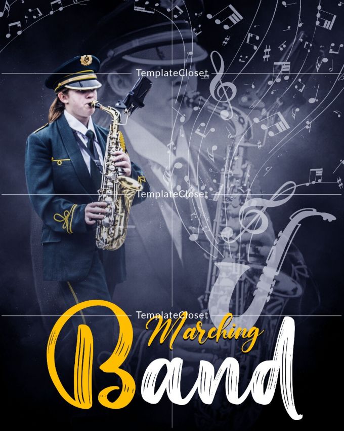 Marching Band Sports Print Ready Photography Poster