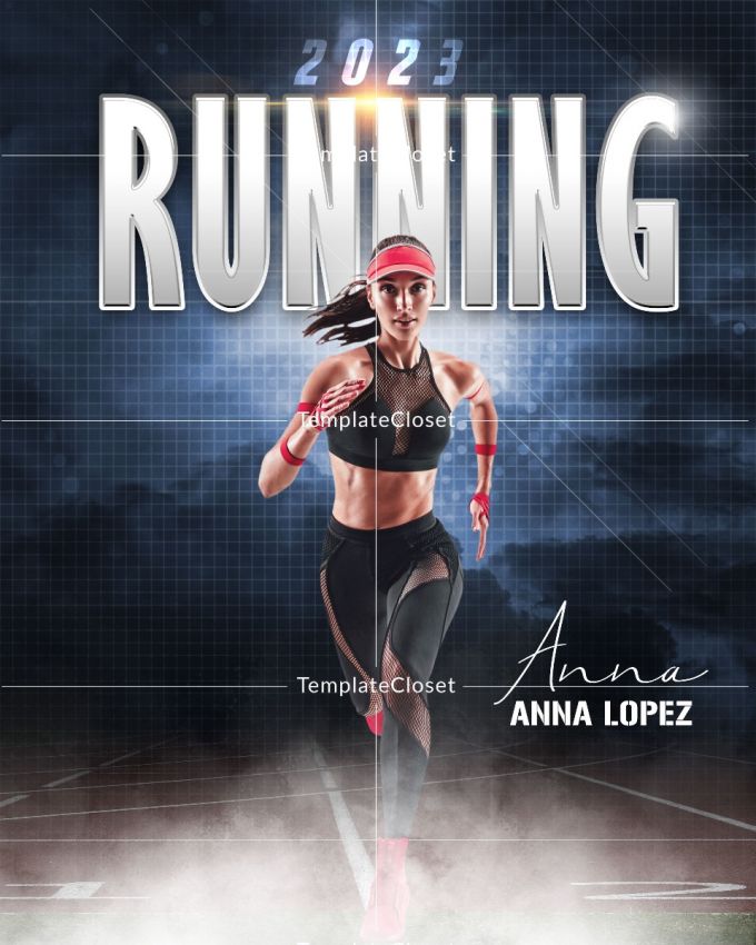 Senior Running Sports Photo Template