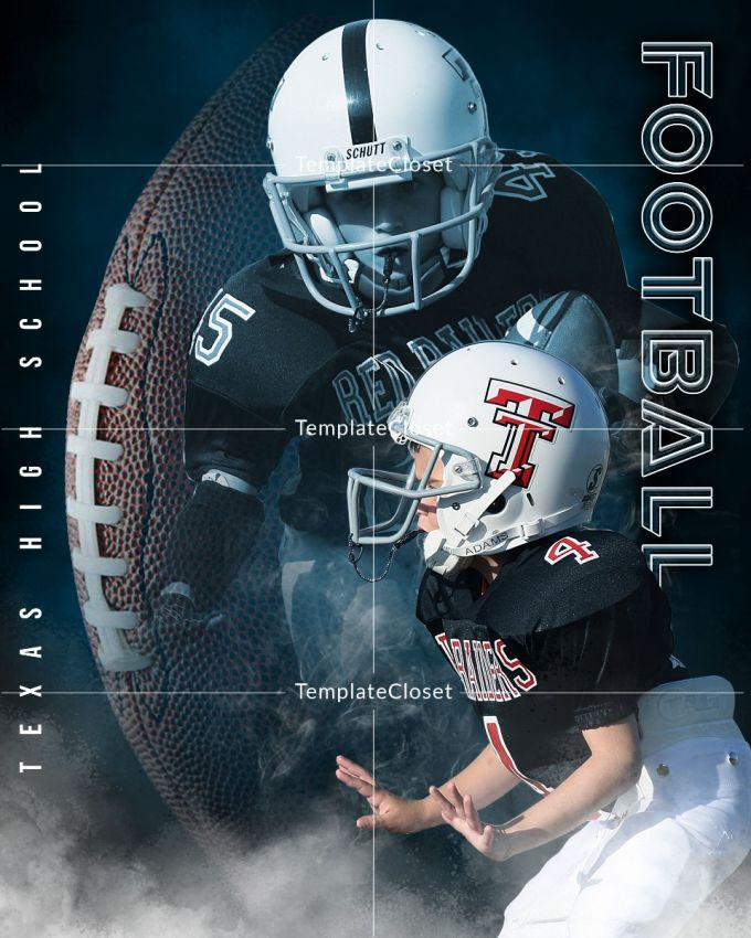 Football Signature Effect Photoshop Template