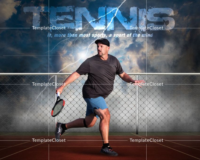Tennis Sports Customized Photoshop Template