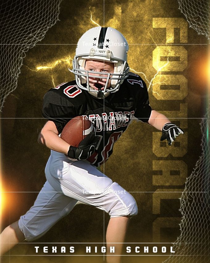 Football Sports Fully Customized Layered Photoshop Template