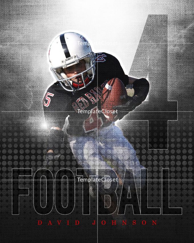 Football Signature Effect Photoshop Template