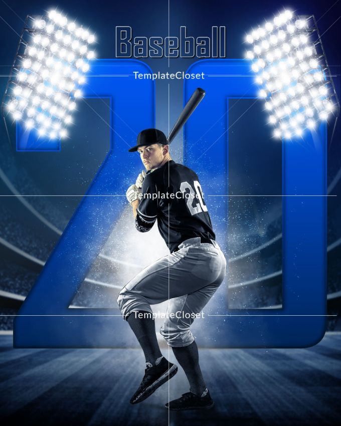 Baseball light Effect Photography Poster