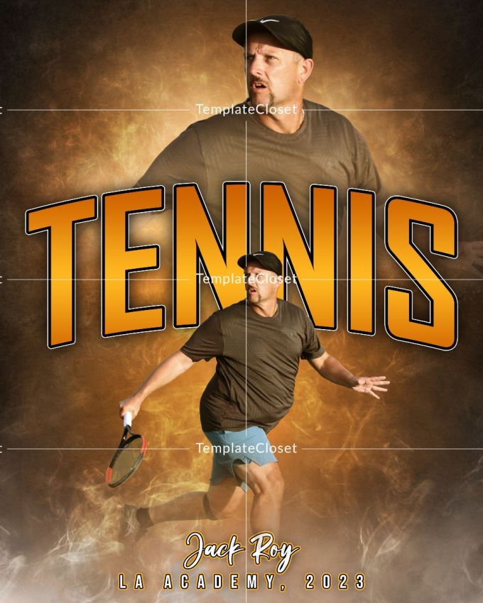 Tennis Sports Customized Photoshop Template