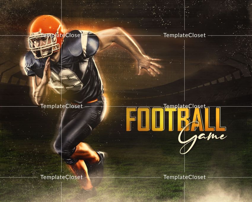 Football Signature Effect Photoshop Template