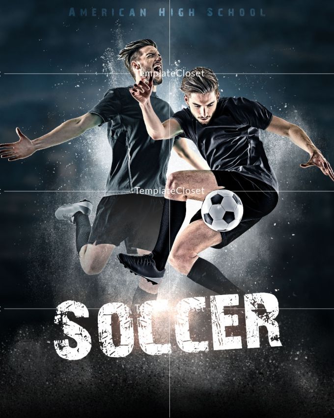 Soccer Enliven Effect Print Ready Photoshop Template