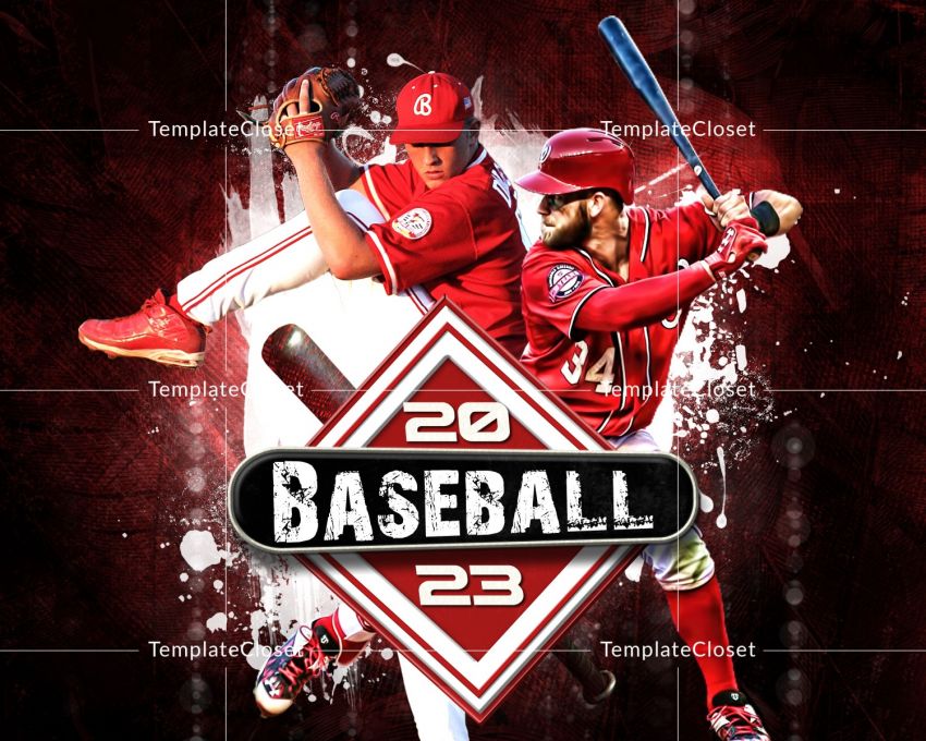 Baseball Light Effect Print Ready Digital Poster