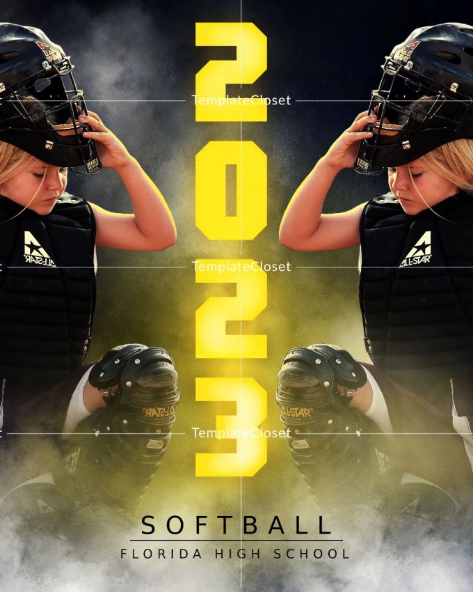 Softball Memory Mate Print Ready Sport Photoshop Template