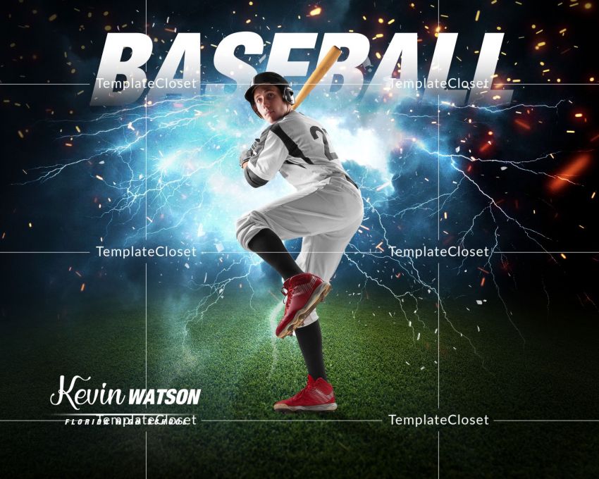 Baseball Light Effect Print Ready Digital Poster