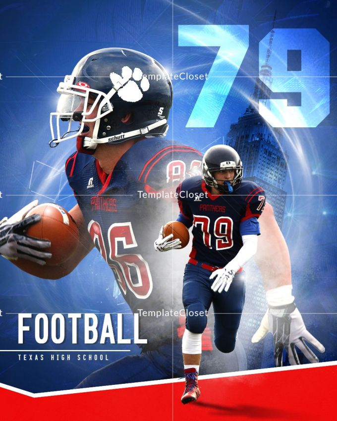 Football Signature Effect Photoshop Template