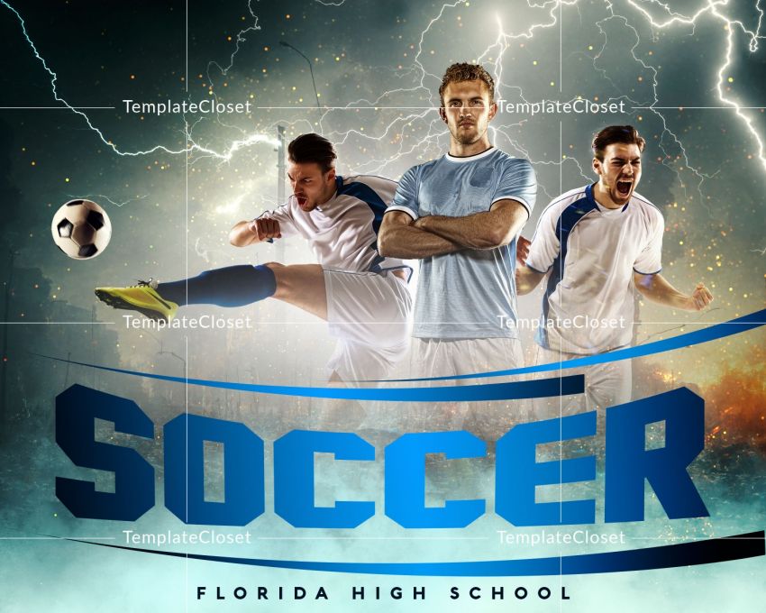 Soccer Enliven Effect Print Ready Photoshop Template