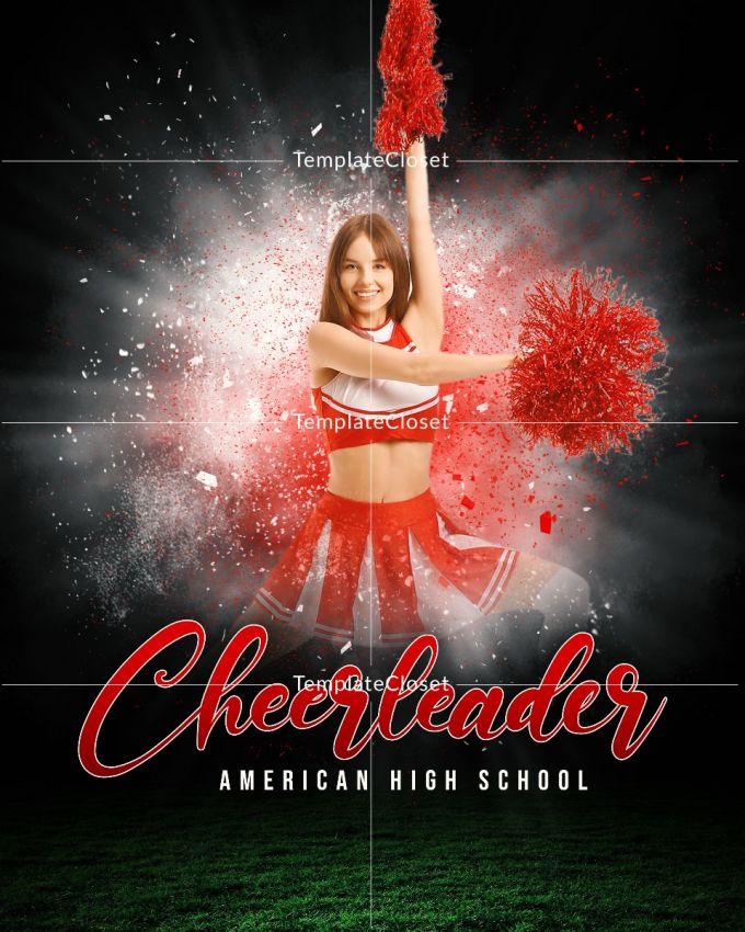 Cheerleader Sport Photoshop Template