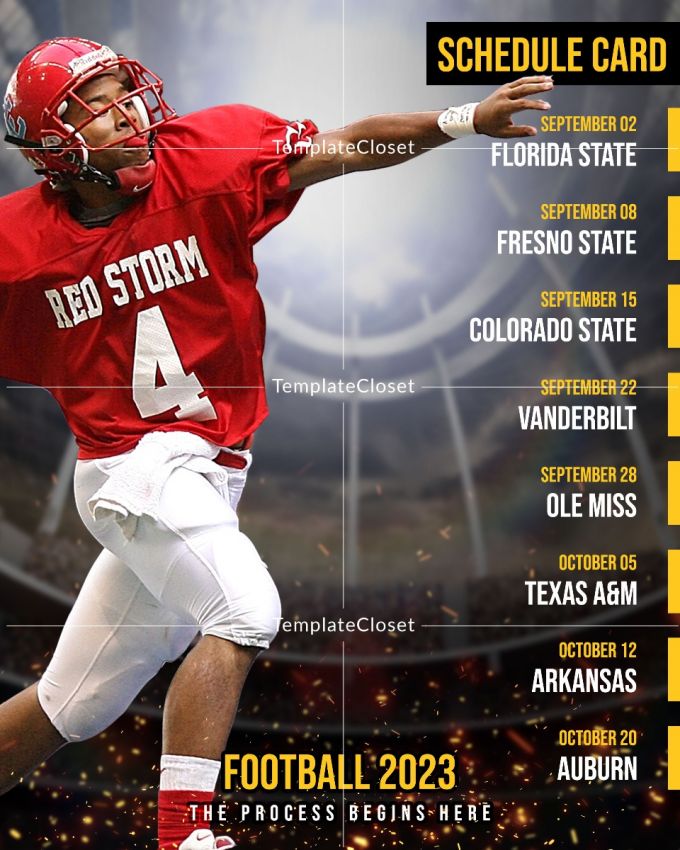 Football Signature Effect Photoshop Template