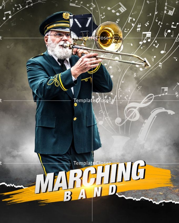 Marching Band Sports Print Ready Photography Poster