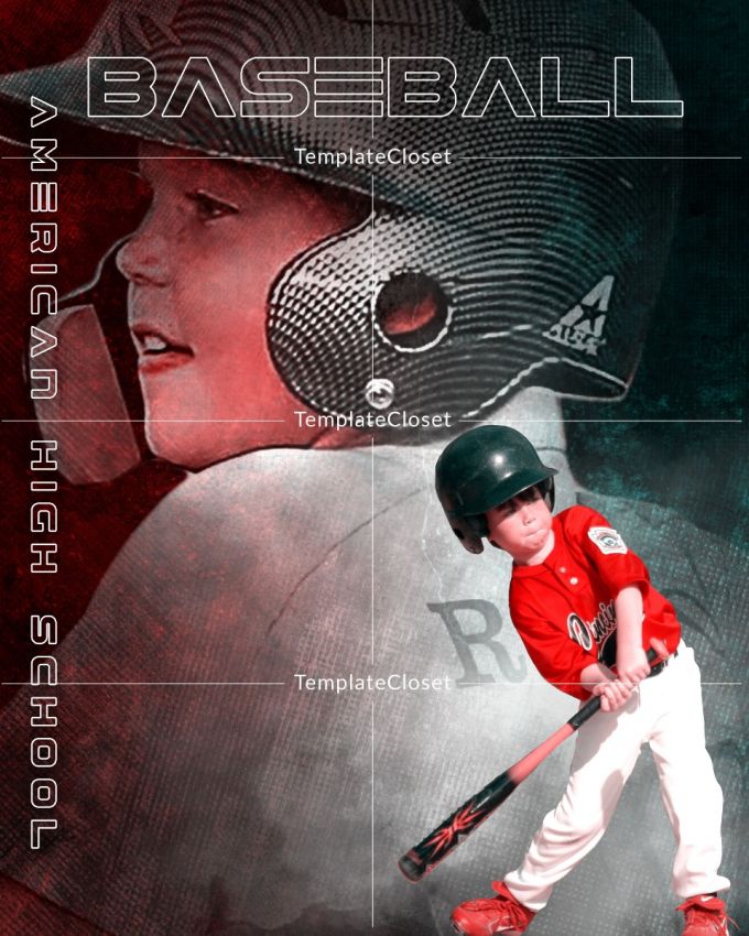 Baseball Light Effect Print Ready Digital Poster