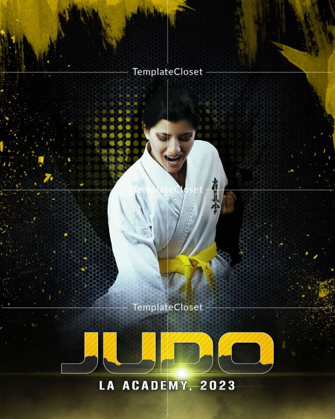 Judo Print Ready Sports Template