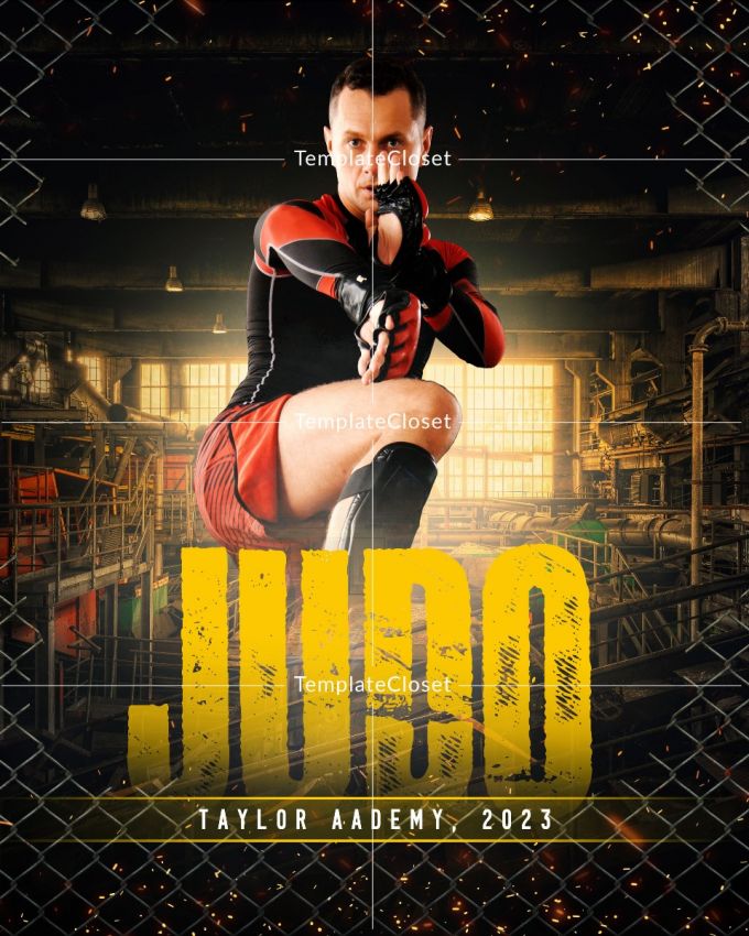 Judo Print Ready Sports Template