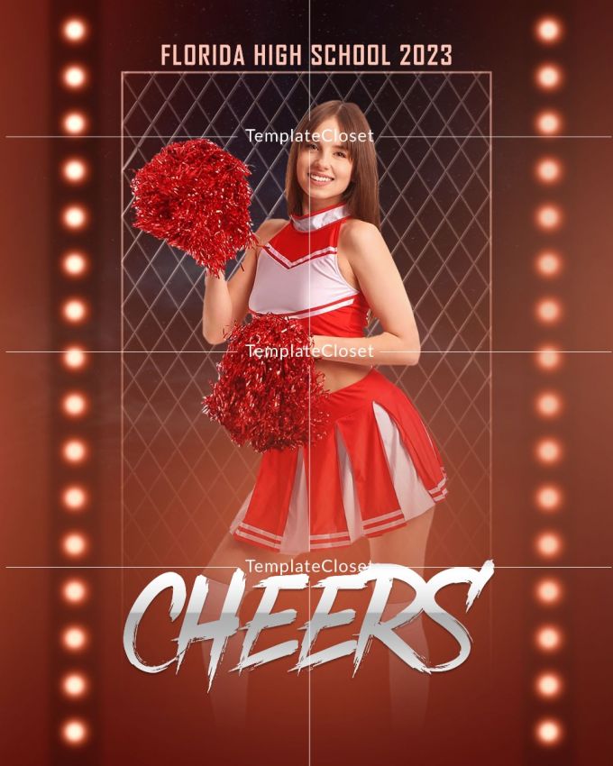 Cheerleader Sport Photoshop Template