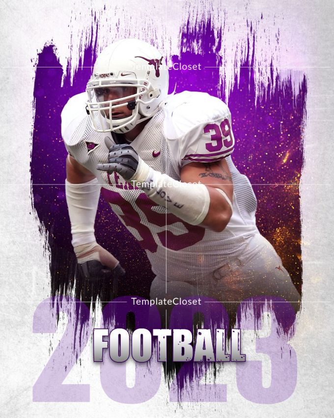 Football Moves Sports Photoshop Template