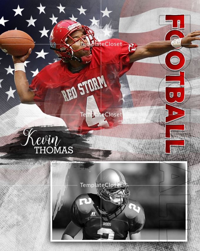 Football Sports Fully Customized Layered Photoshop Template