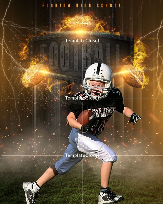 Football Sports Fully Customized Layered Photoshop Template
